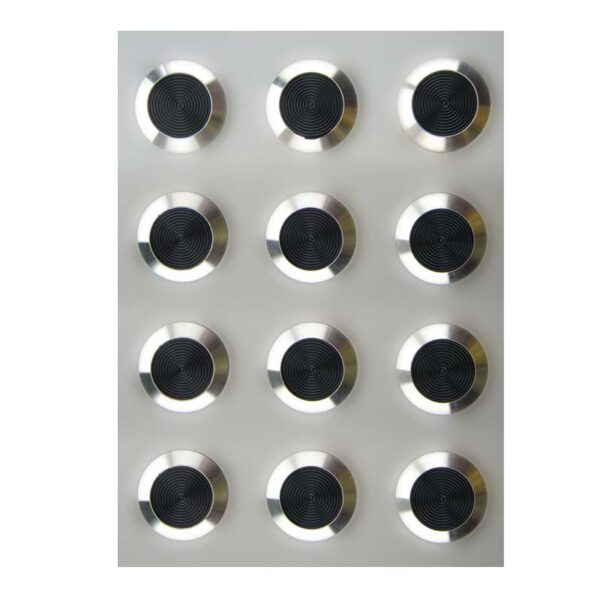 Warning Integrated Stainless Steel Tactile Plate with Black Poly Infill ...